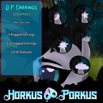 Second Life Marketplace - [HkPk] OP Earrings - Cosmic {PROMO}